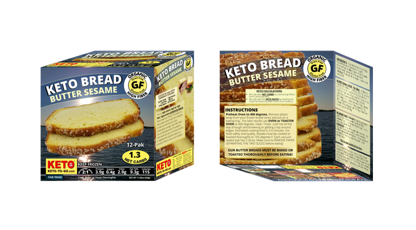 Organic Keto Butter Bread - 12 Slices | Keto-To-Go