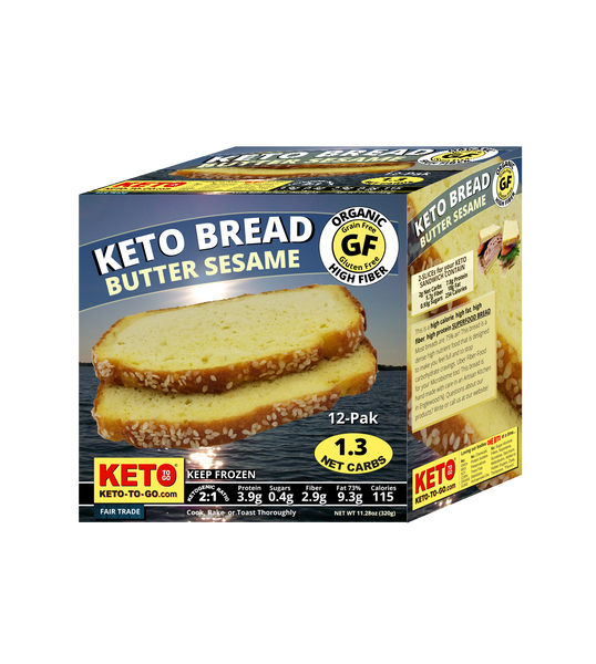 Organic Keto Butter Bread - 12 Slices | Keto-To-Go